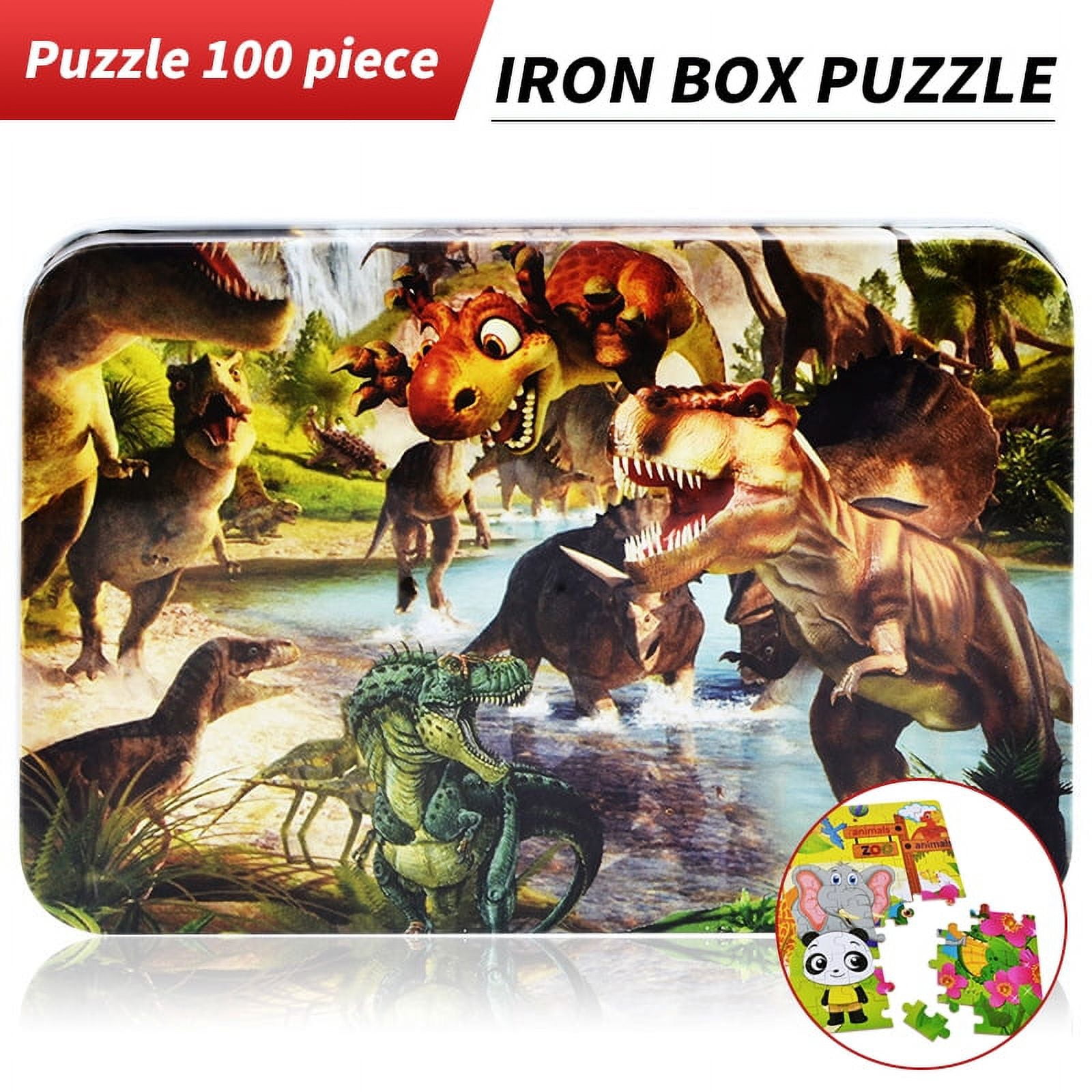 SUTENG Wooden Jigsaw Puzzles for Kids Ages 3-8 Toddler Puzzles 100 ...