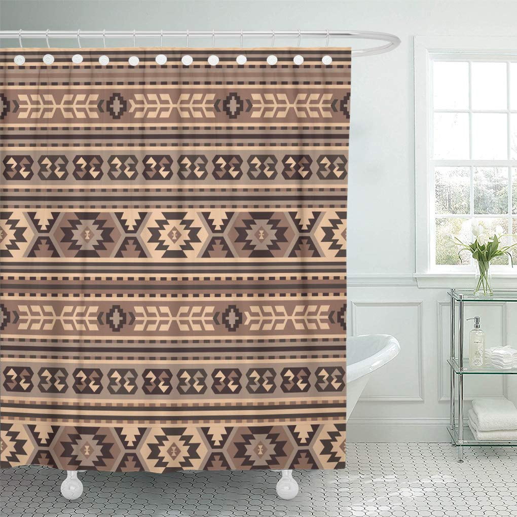 SUTTOM Beige Abstract Ethnic Pattern Brown American Antique Aztec ...