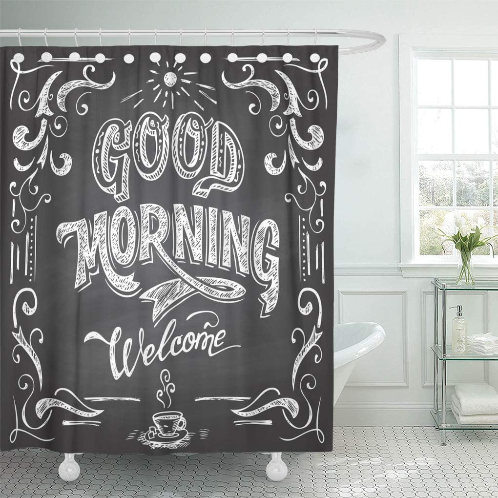 SUTTOM Blackboard Good Morning and Welcome Chalkboard Cafe Typographic ...