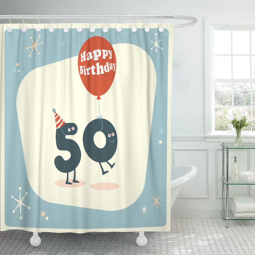 SUTTOM Happy Cartoon Vintage Funny 50Th Birthday 1960 Love 1950 Shower ...