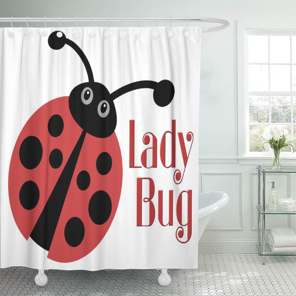 SUTTOM Insects Cute Ladybug Kids Nursery Baby Bugs Shower Curtain 66x72 ...