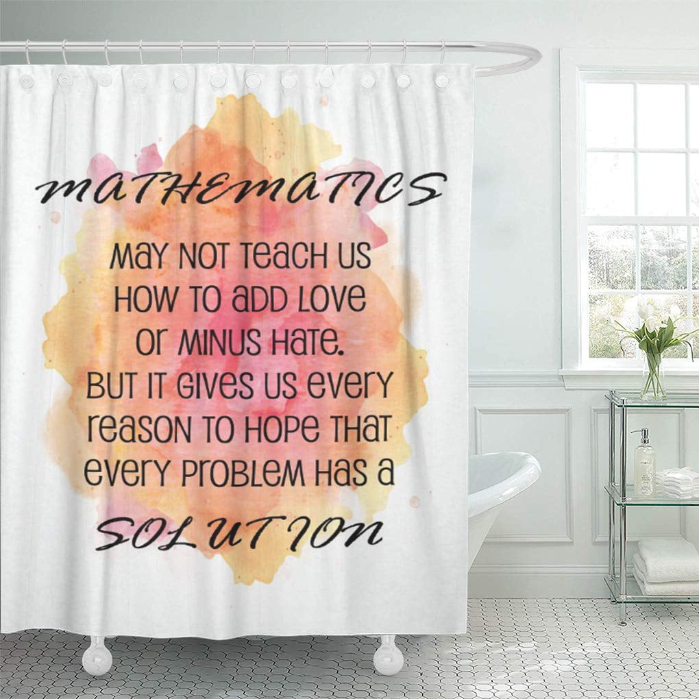 SUTTOM Mathematics Math Classroom Science Sign Calculus Shower Curtain ...