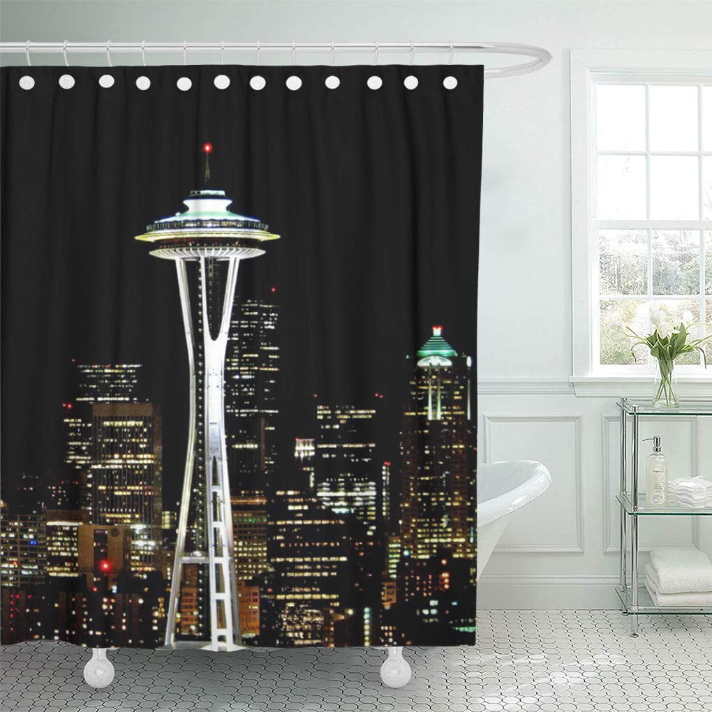 SUTTOM People Seattle Skyline at Night Space Cityscape Communications ...