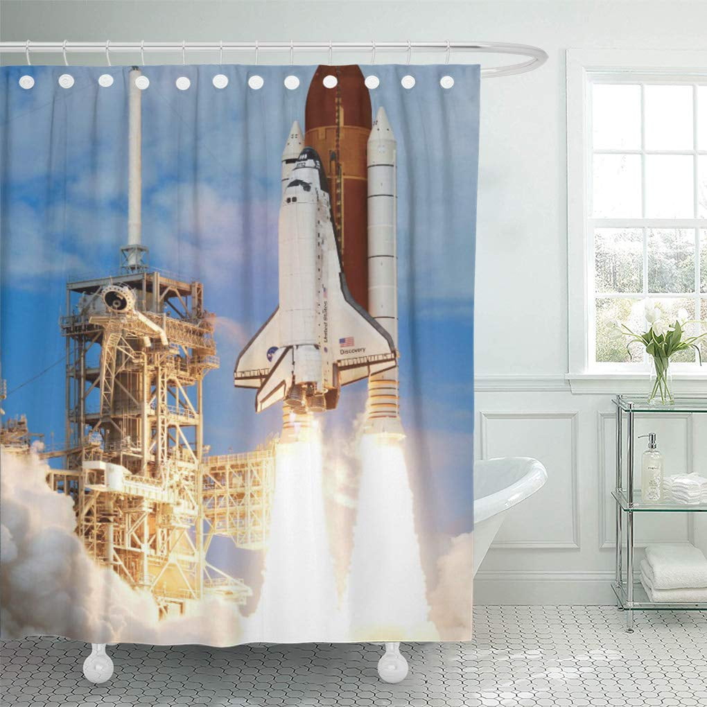 SUTTOM Rocket Space Shuttle Launch Shower Curtain 60x72 inch - Walmart.com