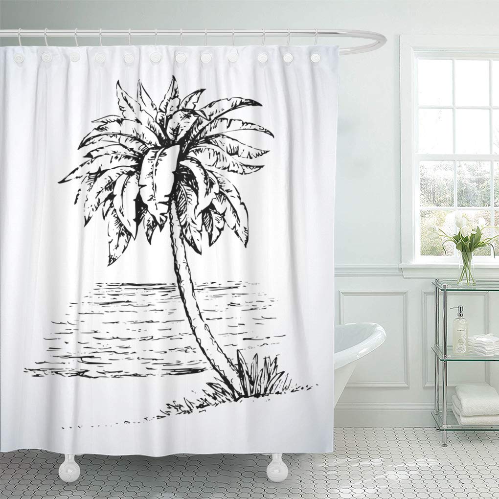SUTTOM Summertime Exotic Scenic View Space on White Sky High Shower ...