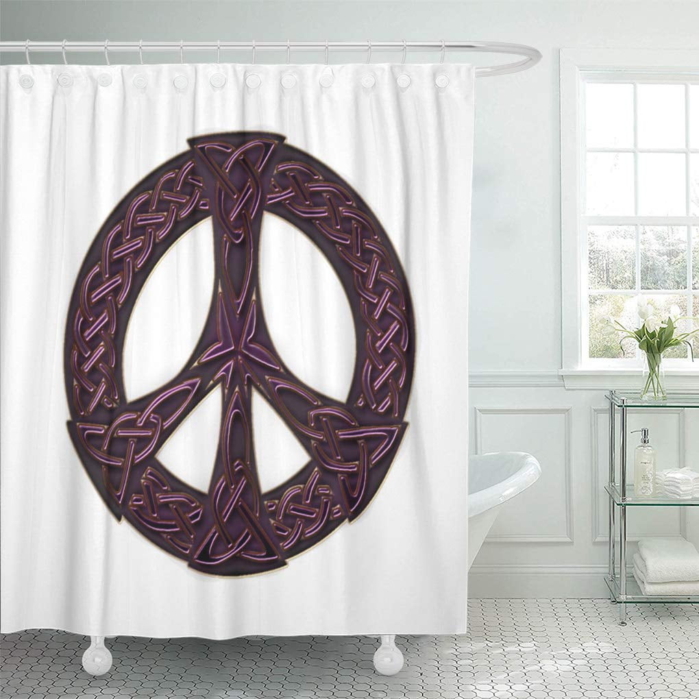 SUTTOM Urock Celtic Peace Sign Purple Symbol Knot Cool Cute Shower ...