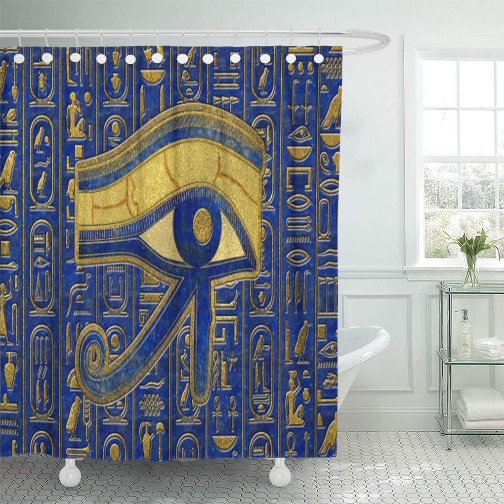 SUTTOM Wadjit Gold Egyptian Eye of Horus Wadjet Lazuli Wedjet Shower ...