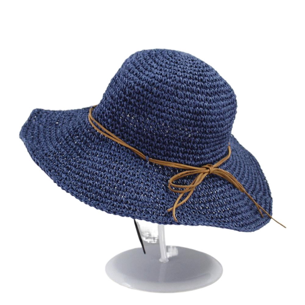 SUTUCOM Women's Straw Hat 2025 Summer Handwoven Foldable Wide Brim ...