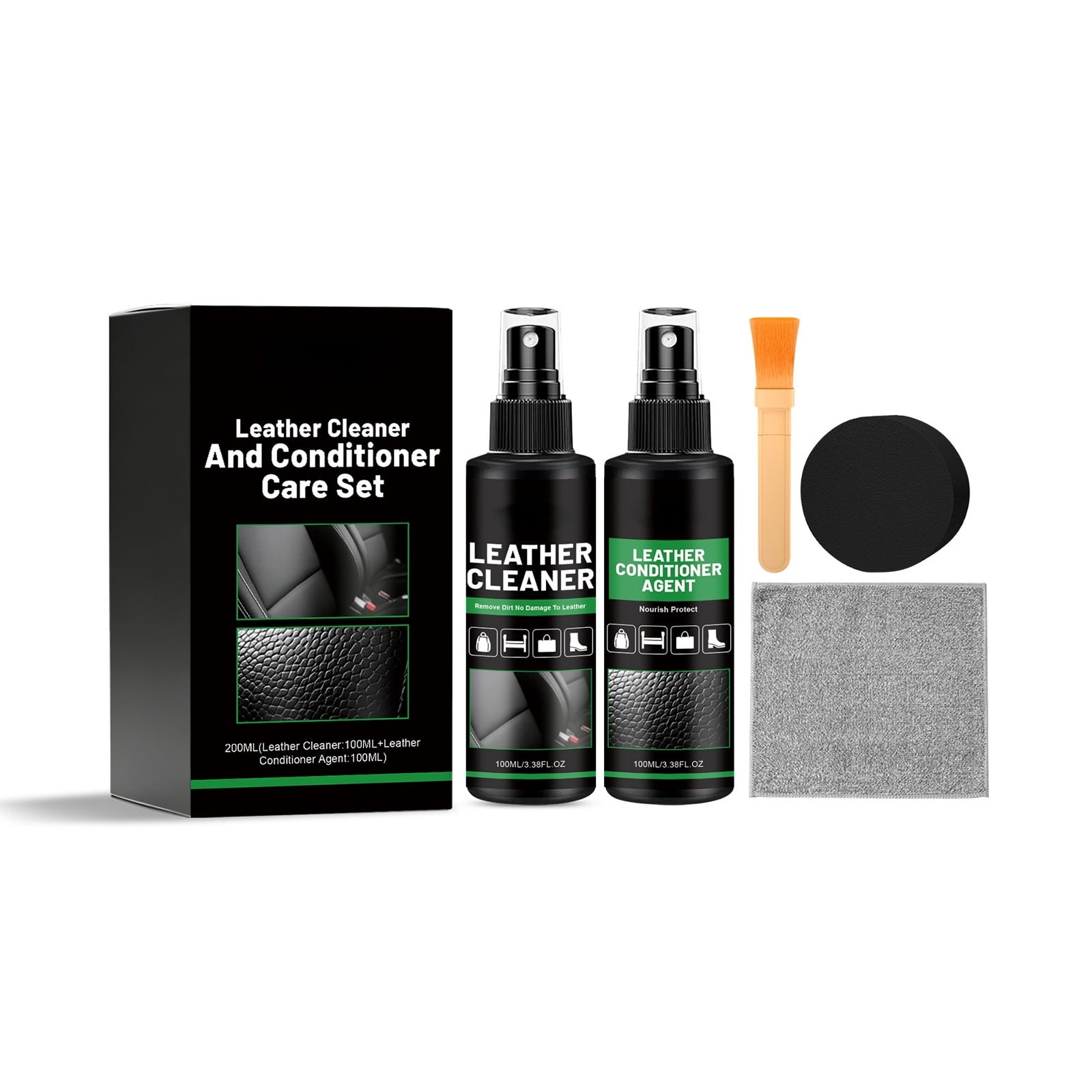 SUTWOEN 200ml Leather Cleaning And Care Kit Household Leather Furniture ...