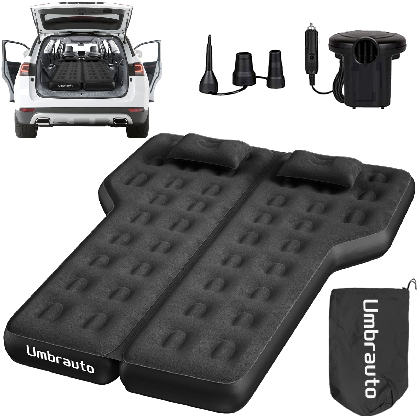 SUV Air Mattress, Dual Air Chambers Inflatable Car Trunk Bed with ...
