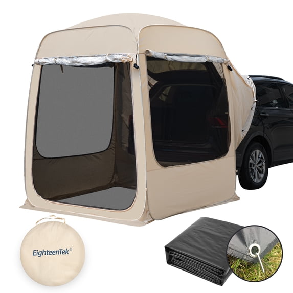 All Weather Camping Screen Tent & SUV Tent, Pop Up Tent with Shelter ...