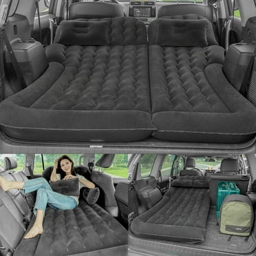 Magshion Inflatable Car Air Mattress, PVC Flocking Soft Sleeping Bed ...