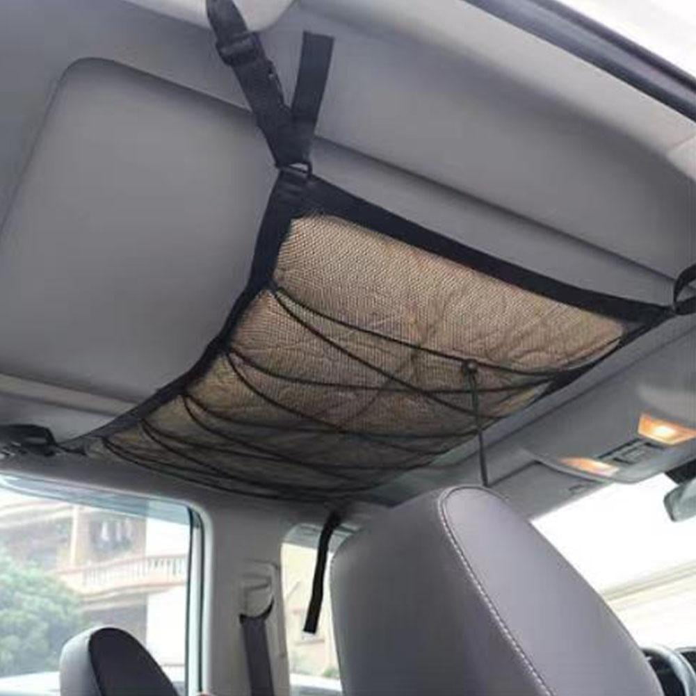 SUV Car Ceiling Storage Net Pocket Bag Interior Cargo Net Breathable ...