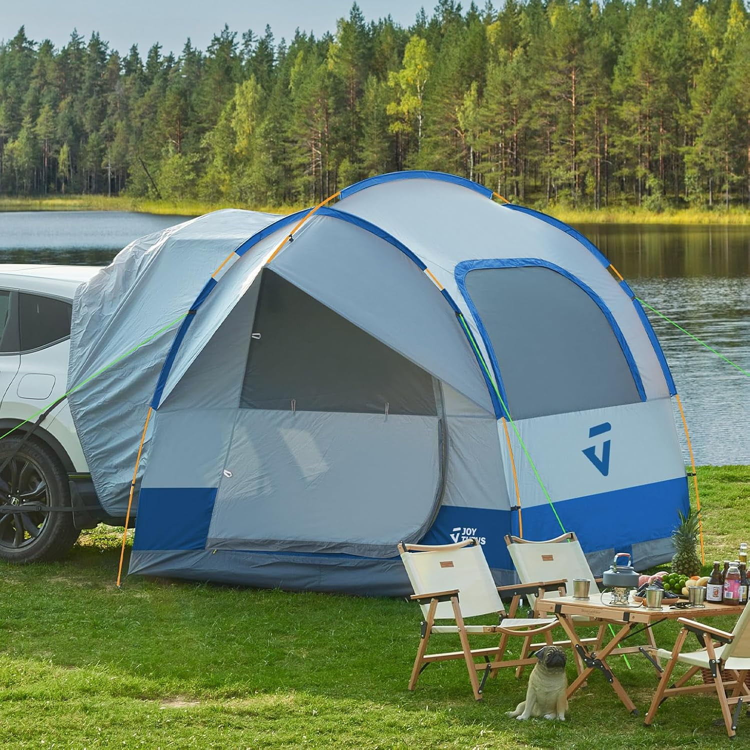 SUV Tent for Camping with Rainfly, Double Door Design Car Tent with Aluminum Poles, SUV Tailgate ...