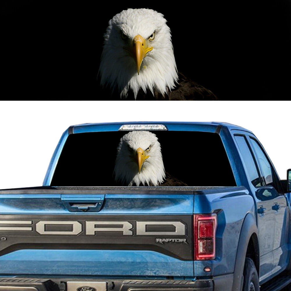 SUV Truck Window Decals One-Way See-Through Perforated Vinyl Waterproof ...