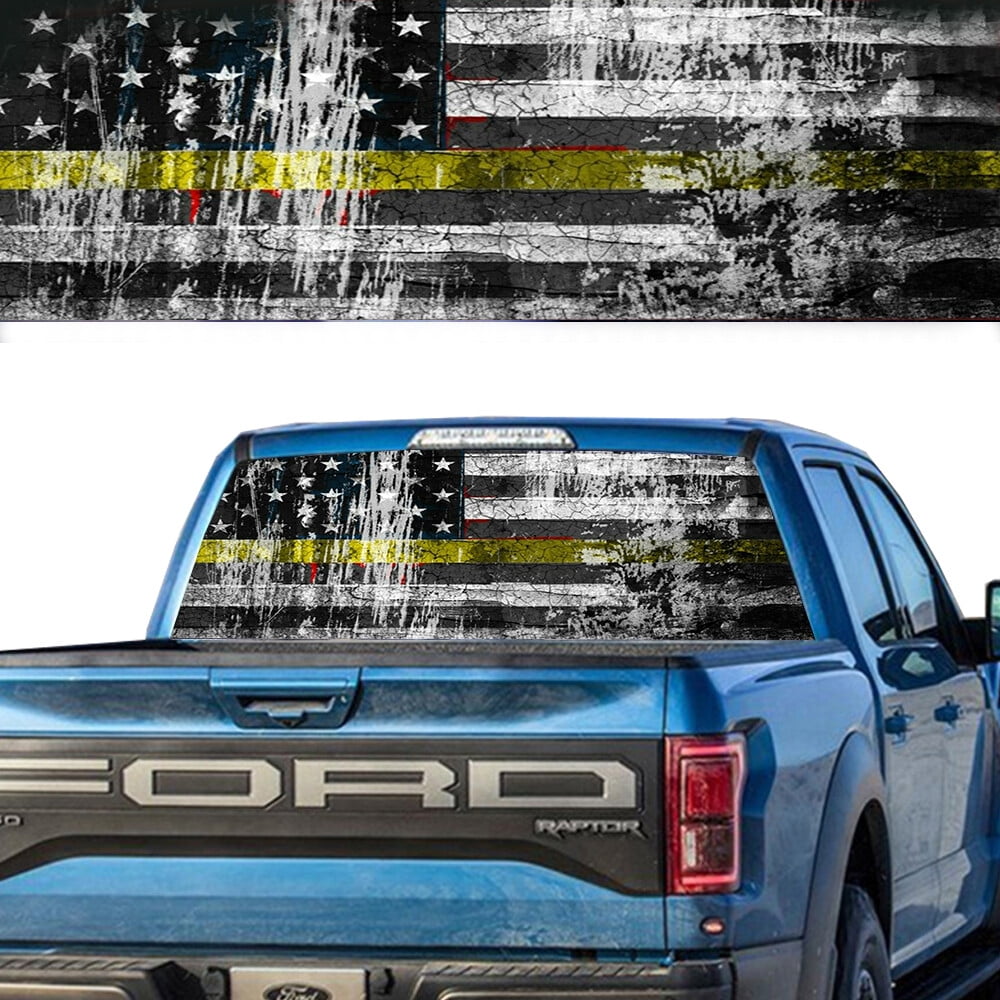 SUV Truck Window Decals One-Way See-Through Perforated Vinyl Waterproof ...