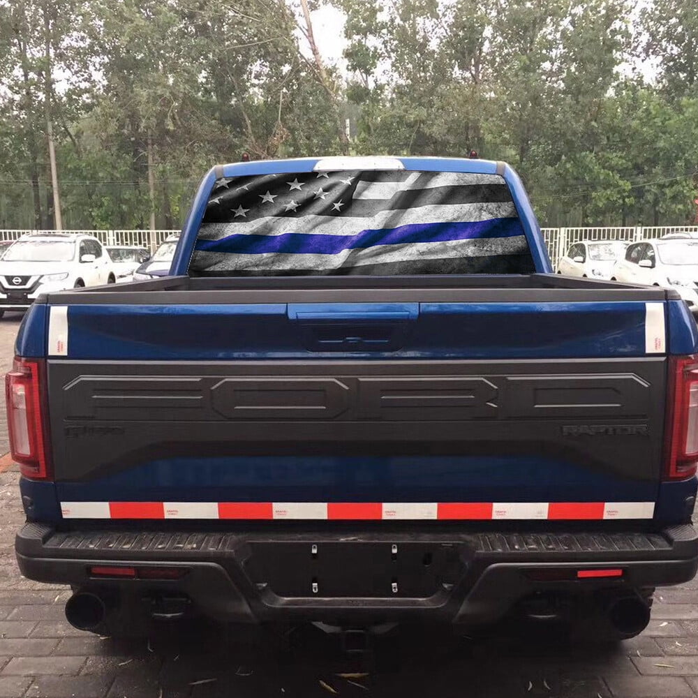 SUV Truck Window Decals One-Way See-Through Perforated Vinyl Waterproof ...