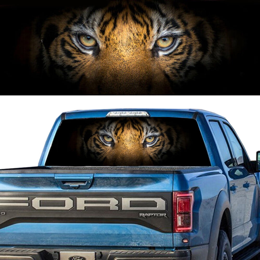 SUV Truck Window Decals One-Way See-Through Perforated Vinyl Waterproof ...