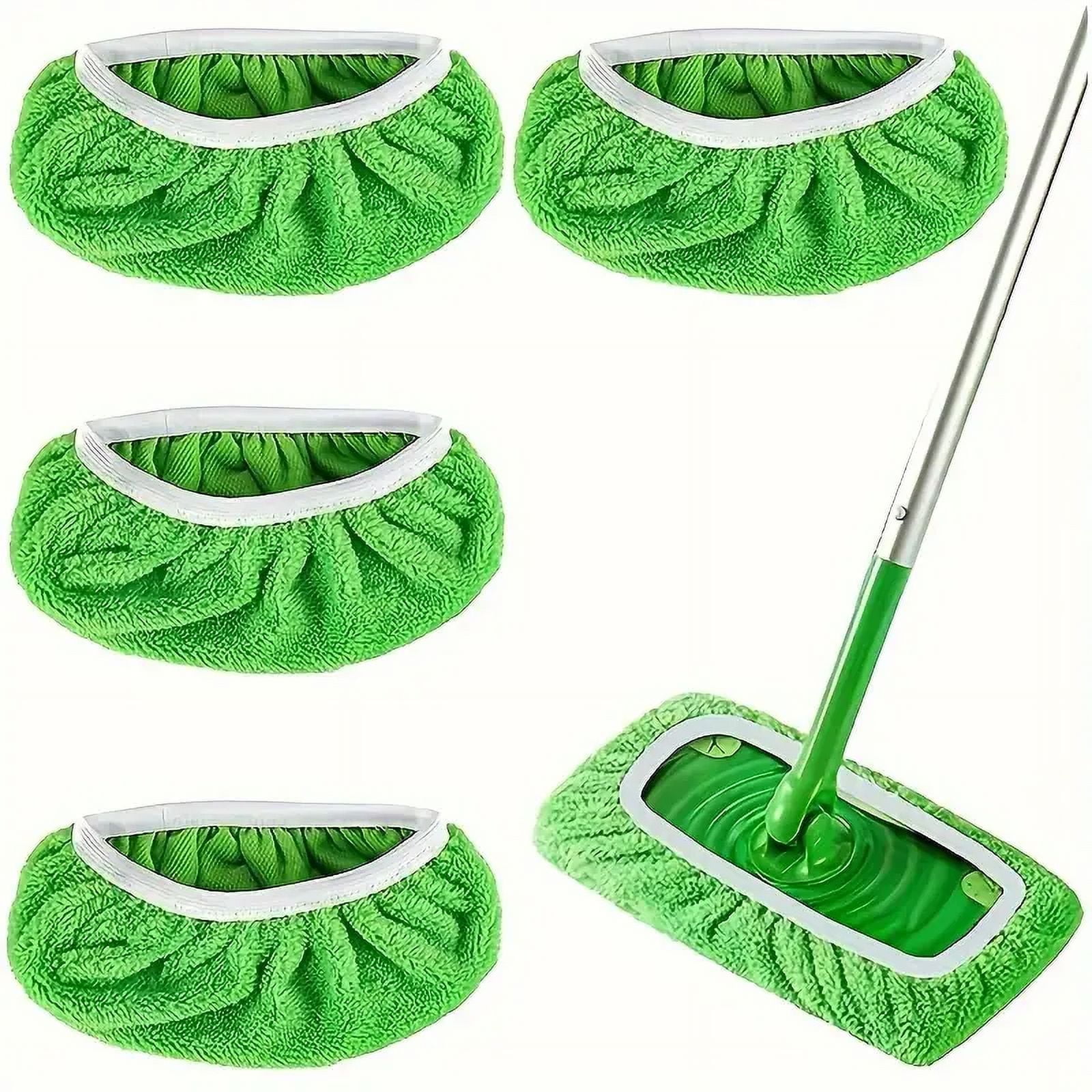 SUWU 4PC Reusable Mop Replacement Pad, Flat Floor Mop Cloth, Washable ...