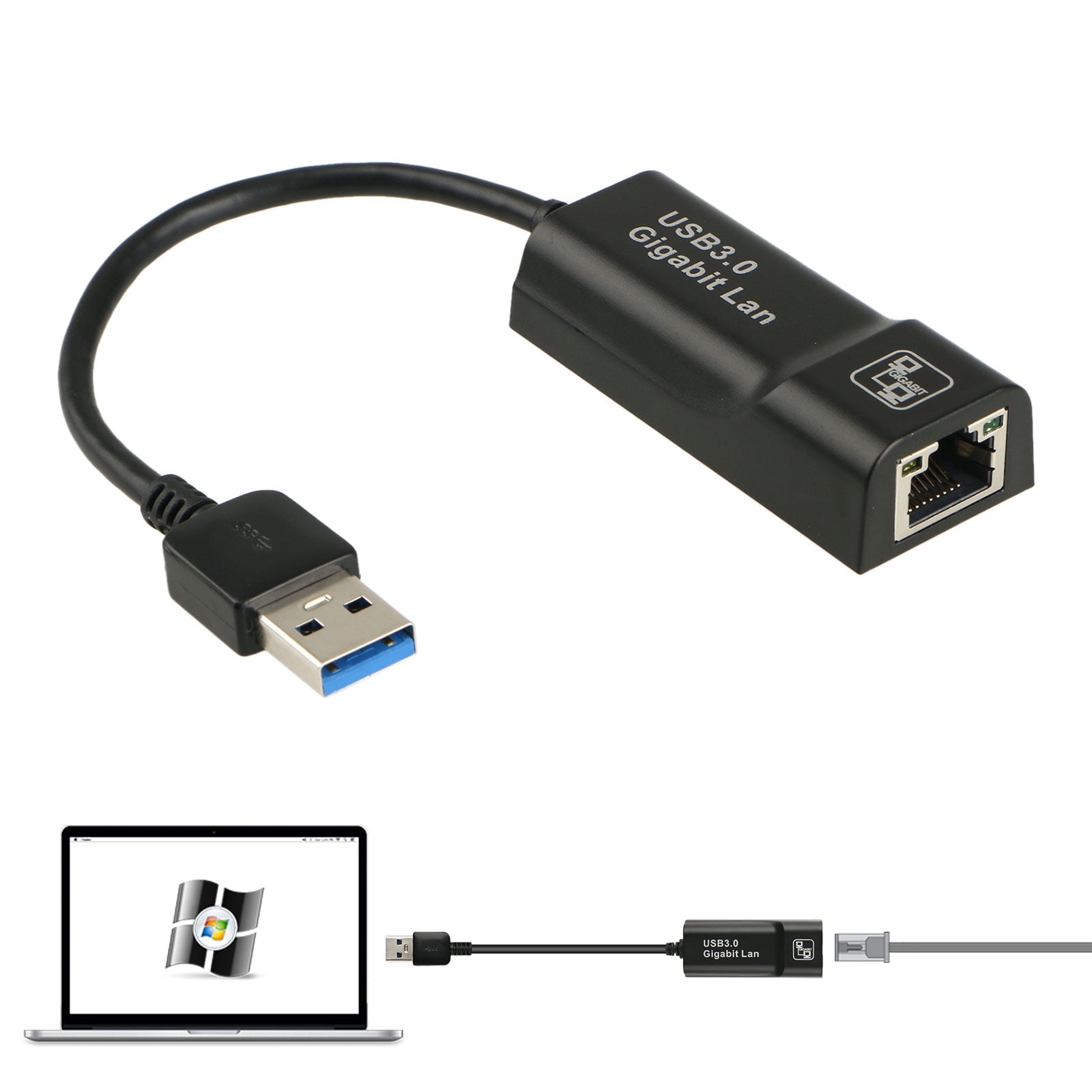 SUWU Ethernet Adapter, TSV USB 3.0 to 10/100/1000 Gigabit RJ45 Ethernet ...