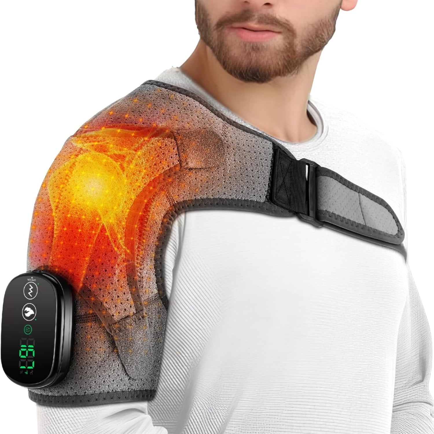 SUWU Shoulder Heating Pad, Cordless Heated Shoulder Wrap, Shoulder ...