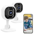 SUWU Home Security Camera 2 Pack WIFI Indoor Surveillance with Night ...