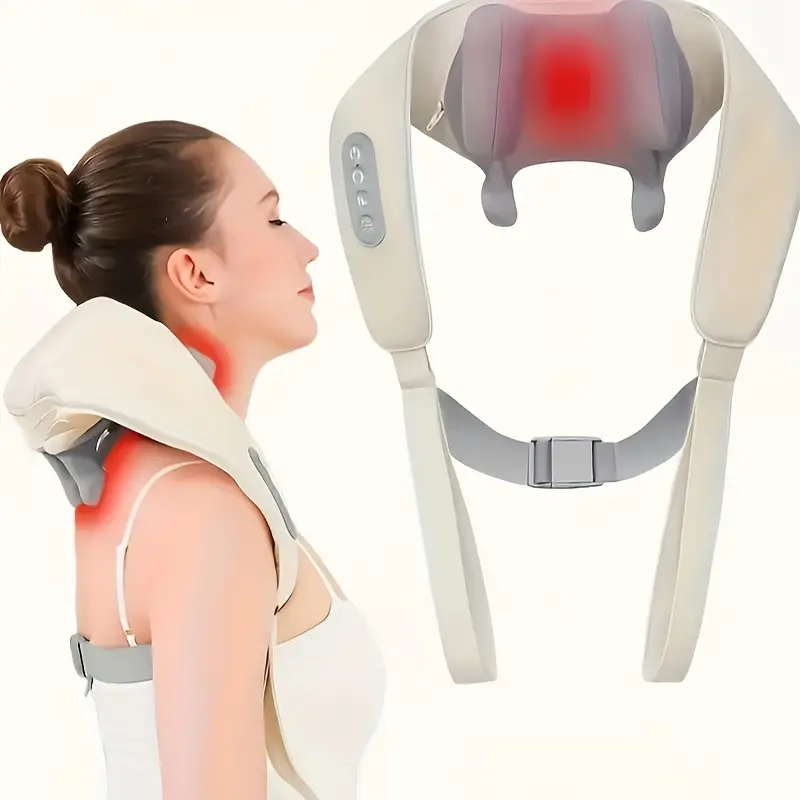 SUWU Portable Electric Neck and Shoulder Massager with Heat, USB ...