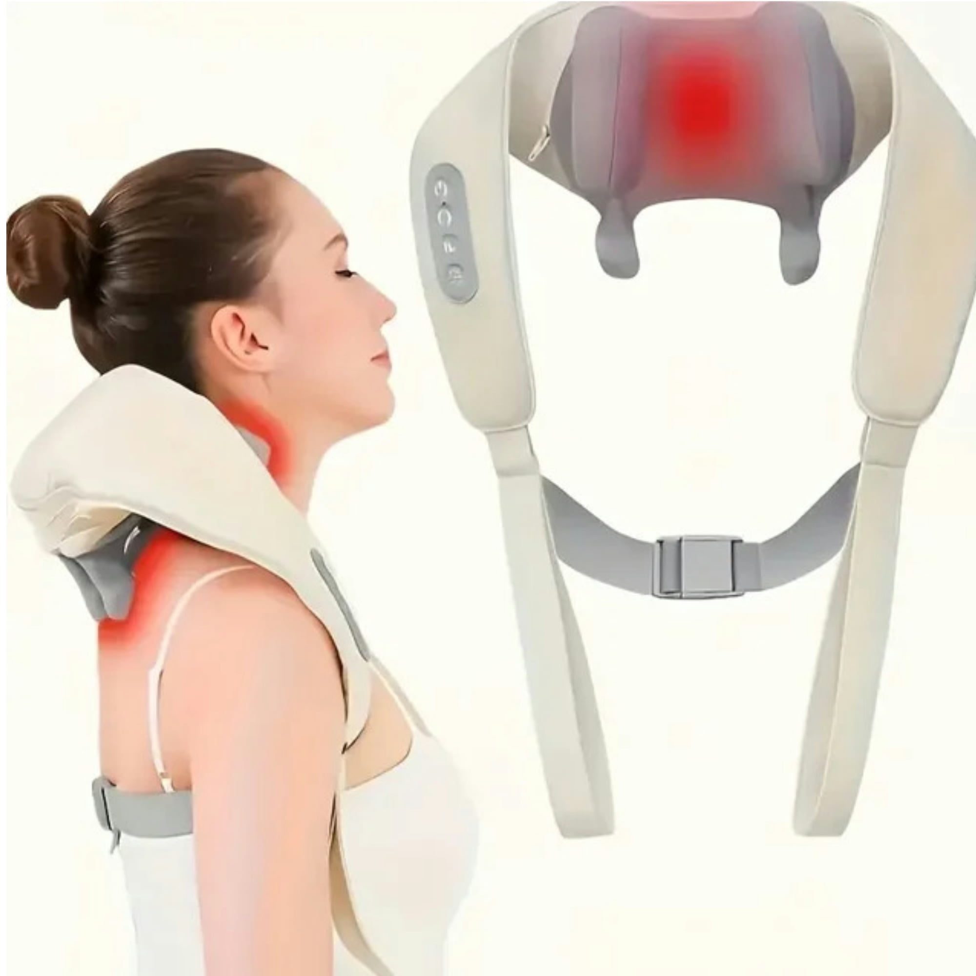 SUWU Portable Electric Neck and Shoulder Massager with Heat, USB ...