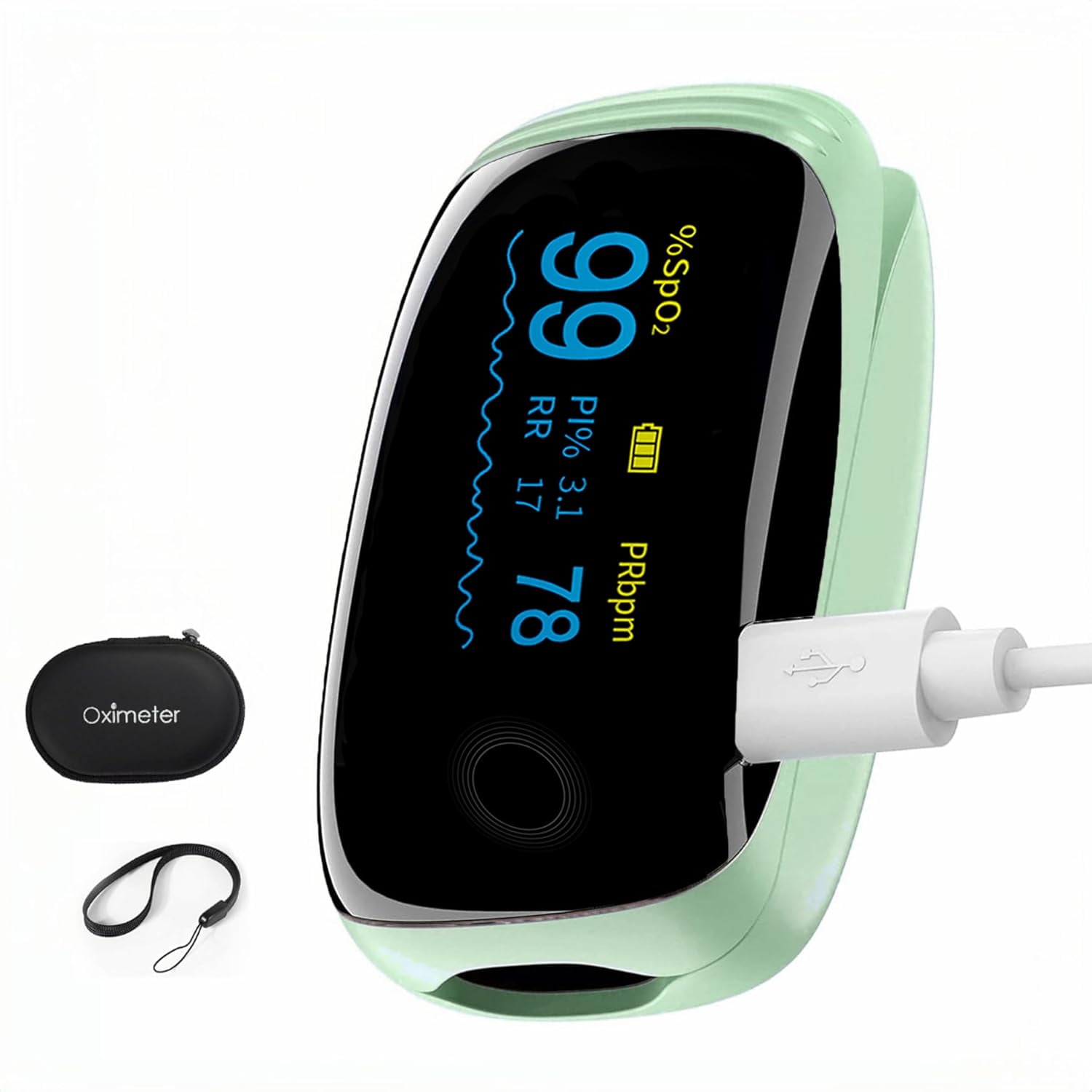 SUWU Rechargeable Pulse Oximeter Fingertip Oxygen Monitor Fingertip ...