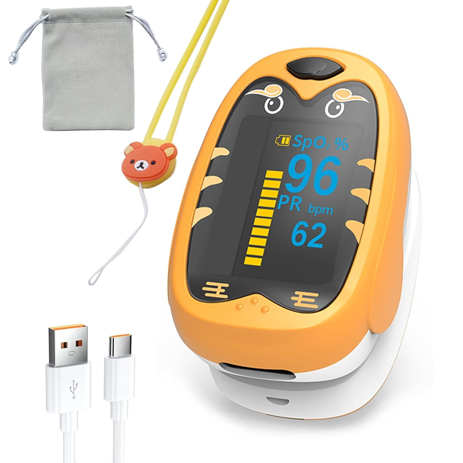 SUWU pulse oximeter Rechargeable Kids Pulse Oximeter oxygen monitor ...