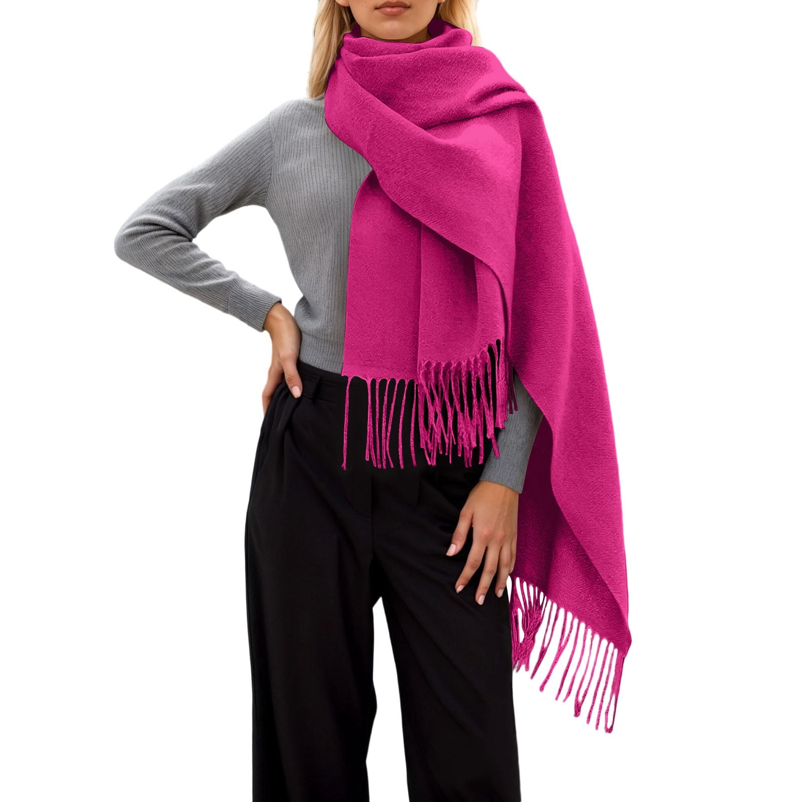 SUXIAN Winter Scarf for Women Soft Cozy Thick Wrap Shawl Elegant RD2 ...