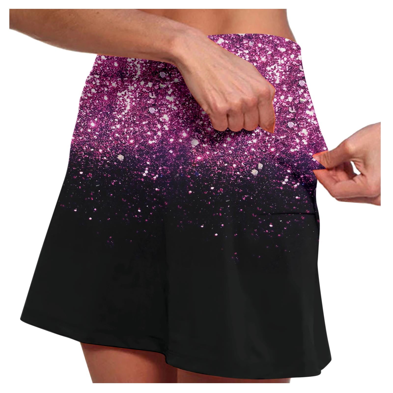 SUYIDA Mini Skirts for Women Solid Color High Waist Skinny Outdoor ...