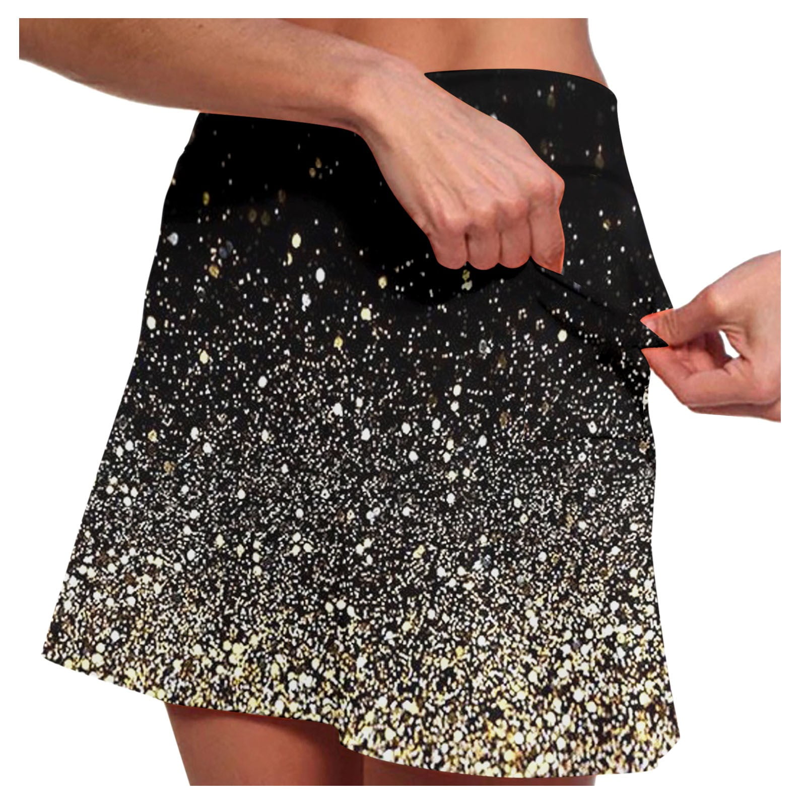 SUYIDA Women's Athletic Skort Casual Prints Mini Skorts Workout High ...