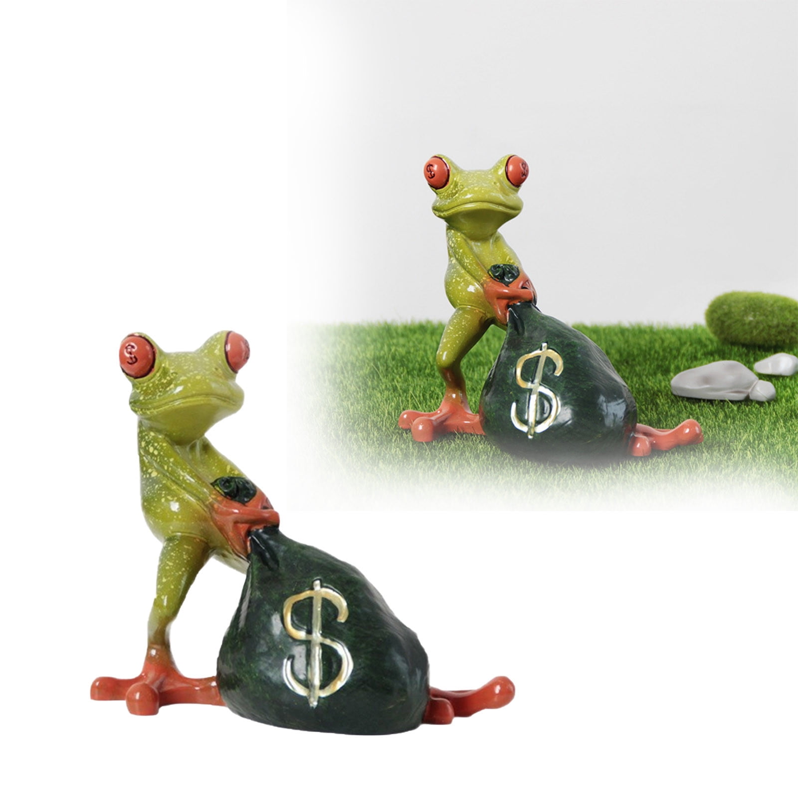 SUYOLL Frog Funny Desktop Ornament Resin Decoration For Home Desk ...