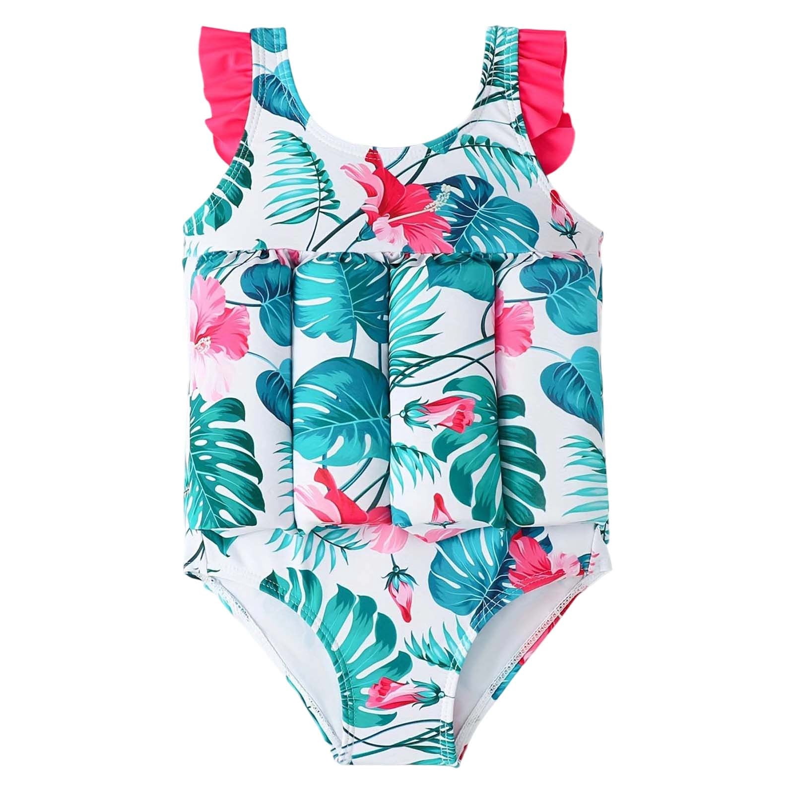 SUYOLL Infant Girls Swimsuit Floral Print Baby Bathing Suit for Beach ...