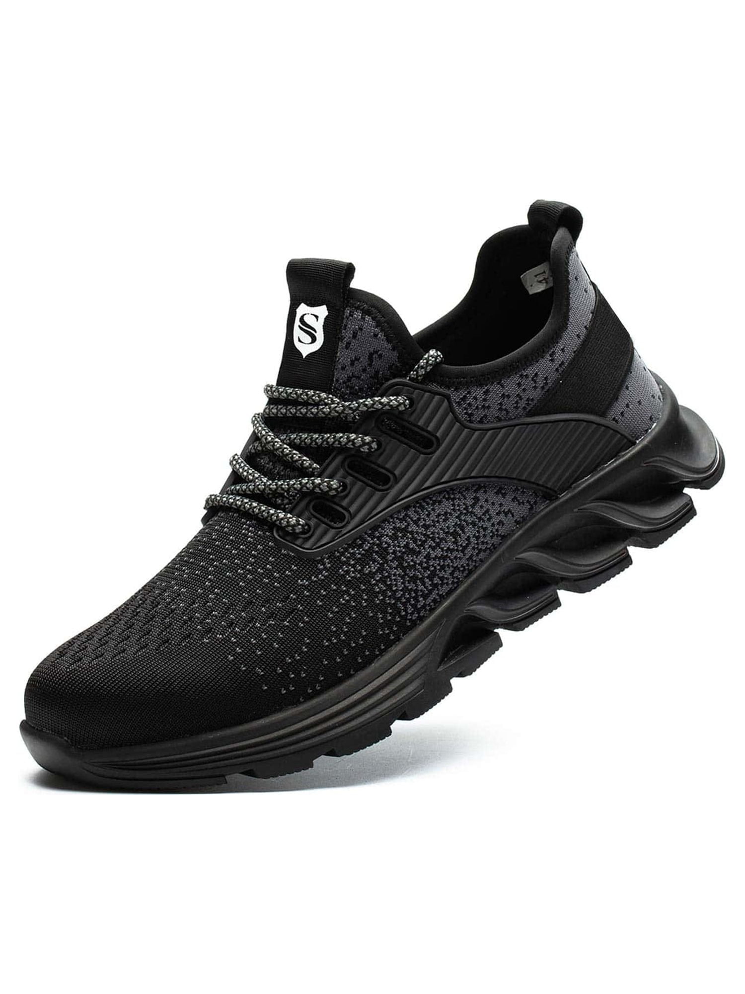 SUYSTEX Indestructible Safety Work Shoes Steel Toe Breathable for Men ...