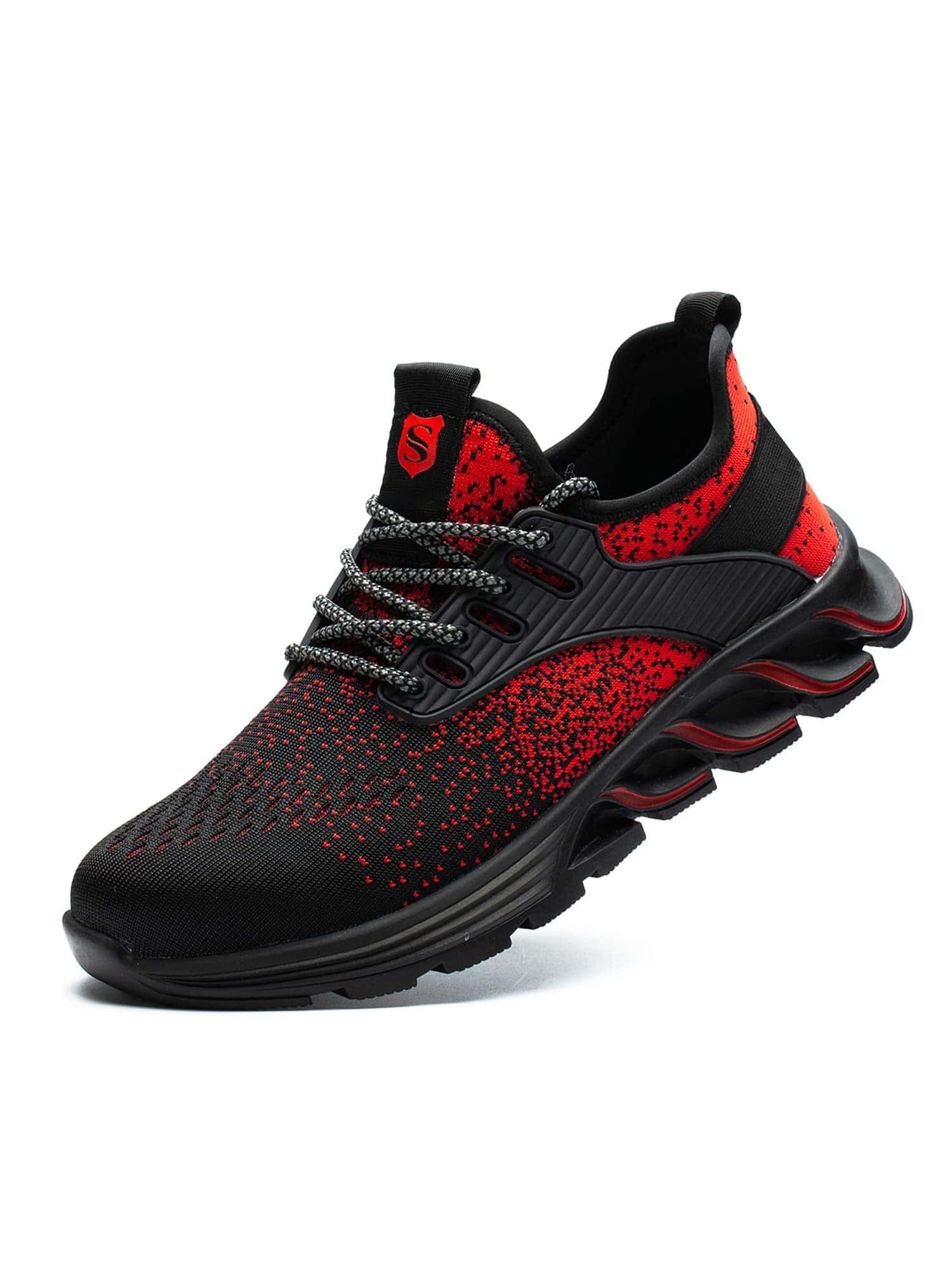 SUYSTEX Indestructible Safety Work Shoes Steel Toe Breathable for Men ...