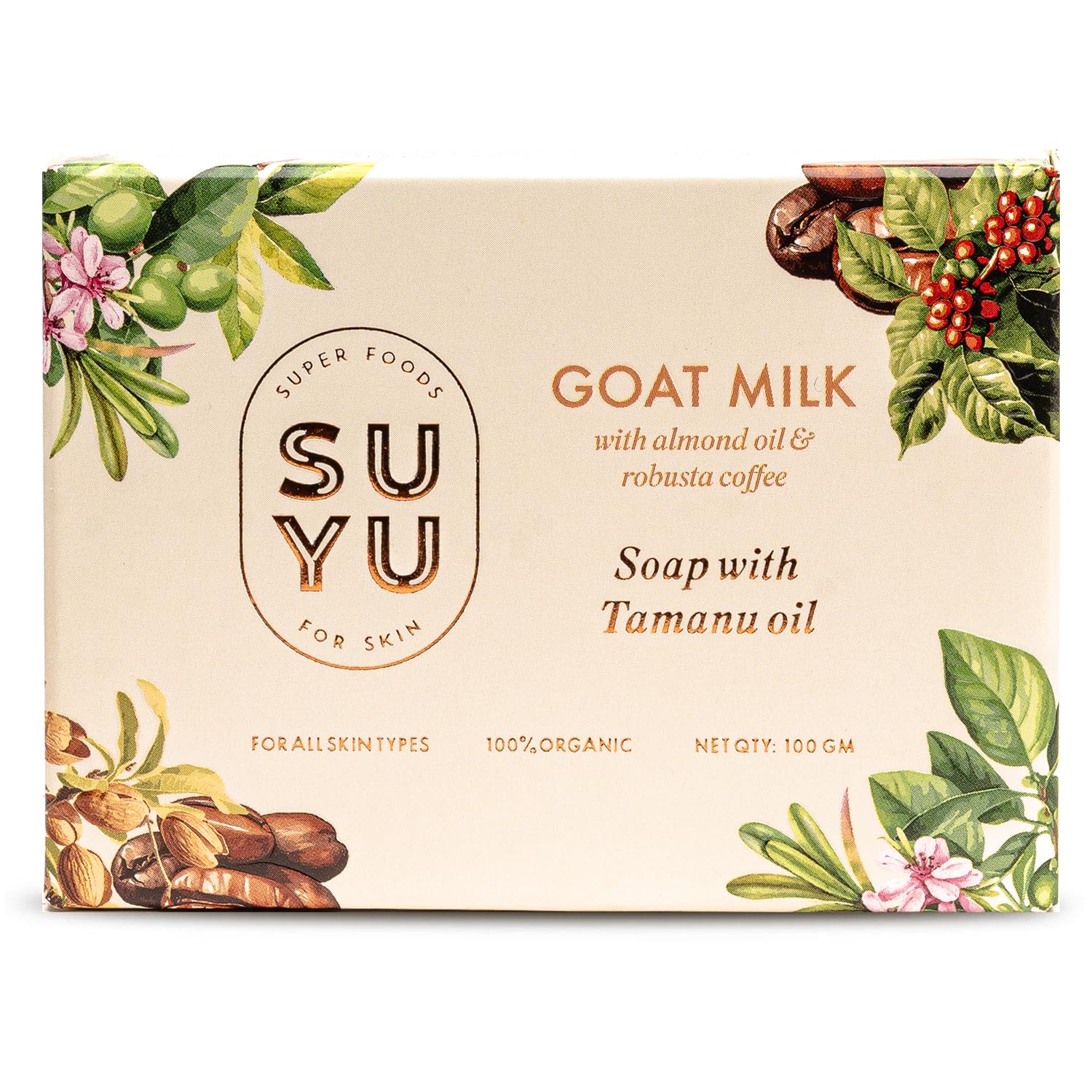 SUYU Goat Milk Soaps For Bath Bath Soap with Tanmanu Almond Oil Robusta ...