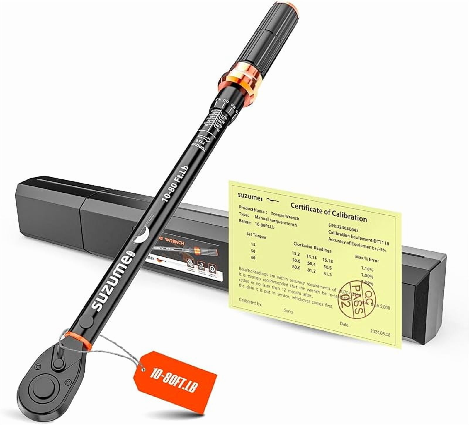 SUZUME 3PCS Torque Wrench Set 72 Teeth Dual-Direction Adjustable Torque ...