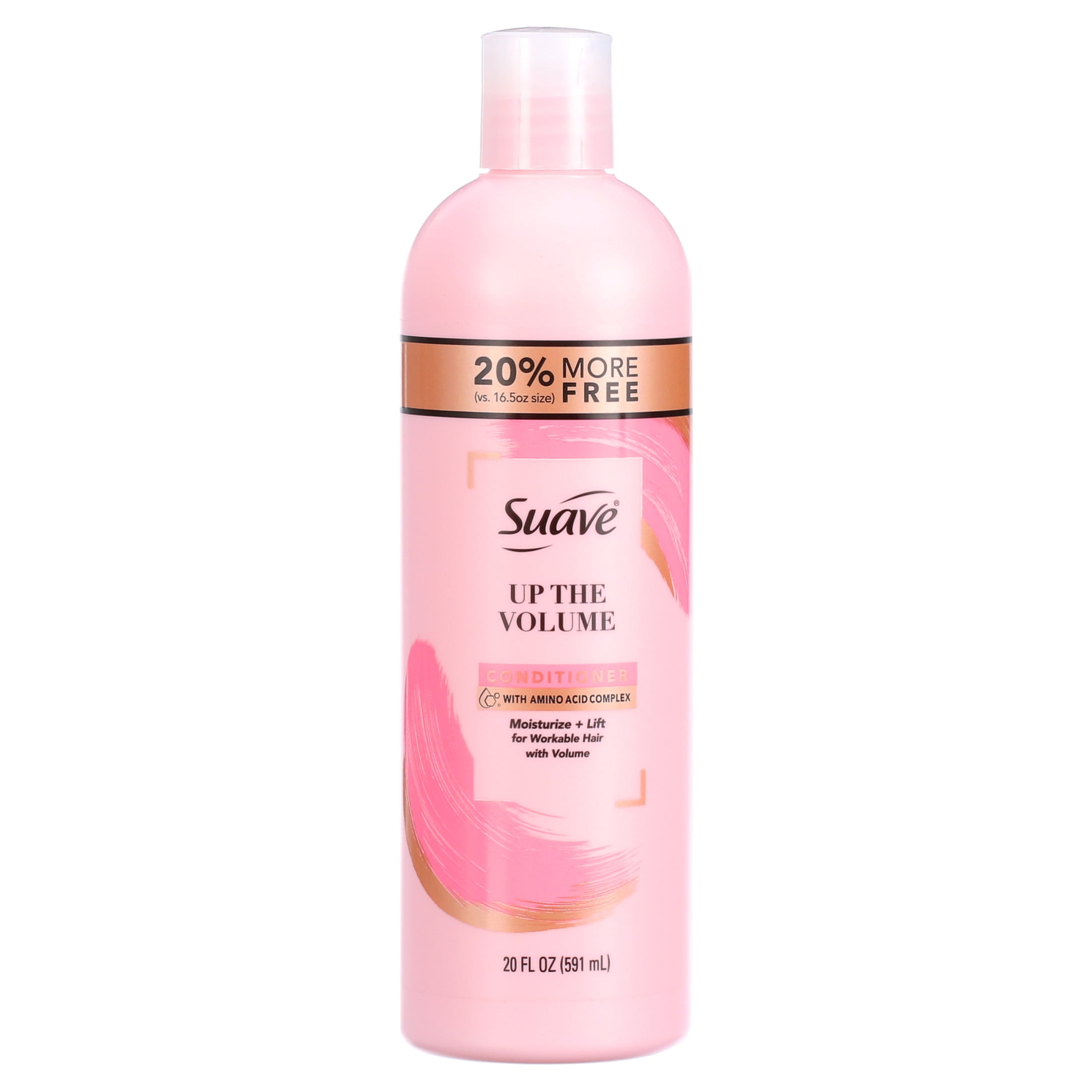 Suave Volumizing Conditioner, 20oz, Lightweight, Detangles and ...