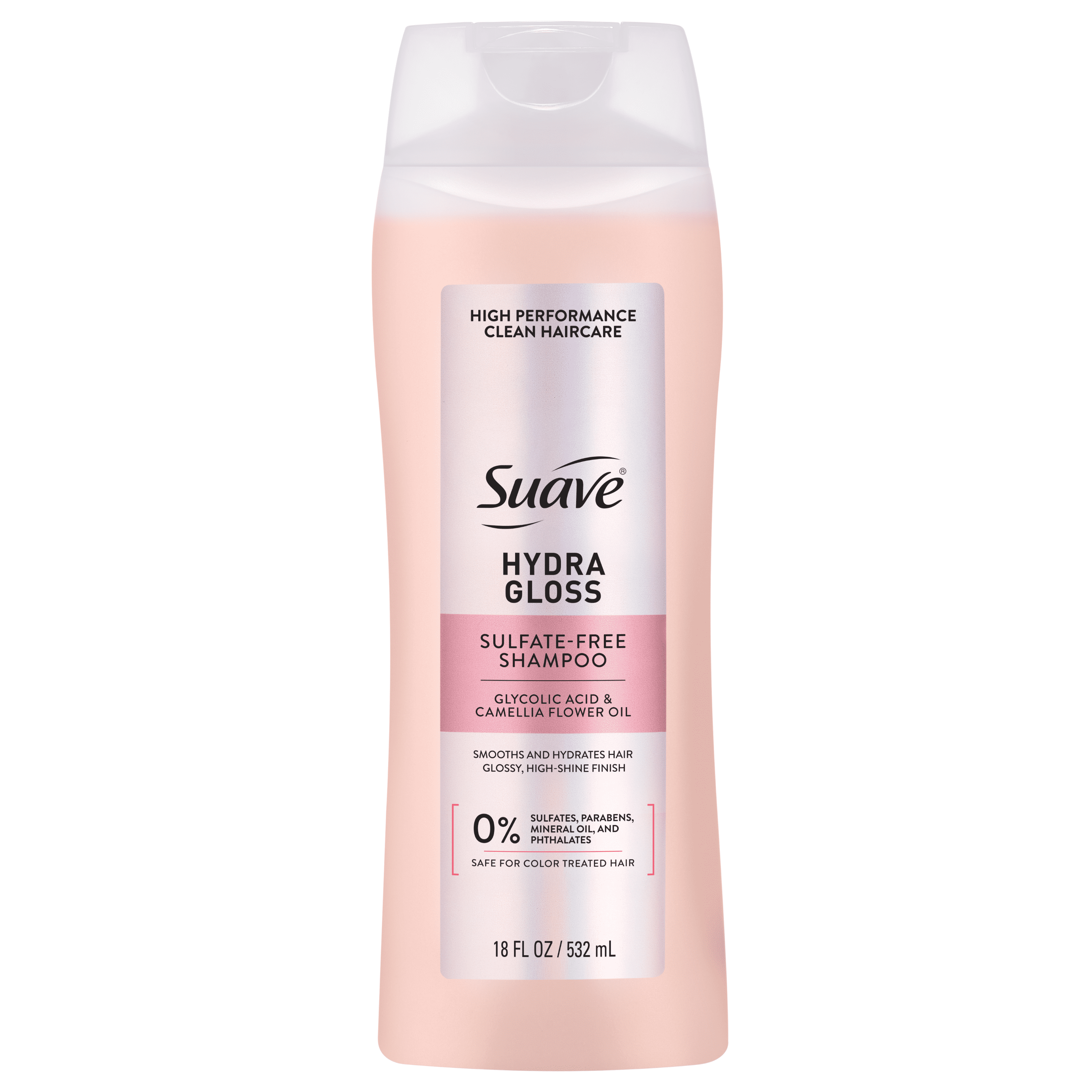 Suave Hydra Gloss Sulfate Free Shampoo with Glycolic Acid & Camellia ...