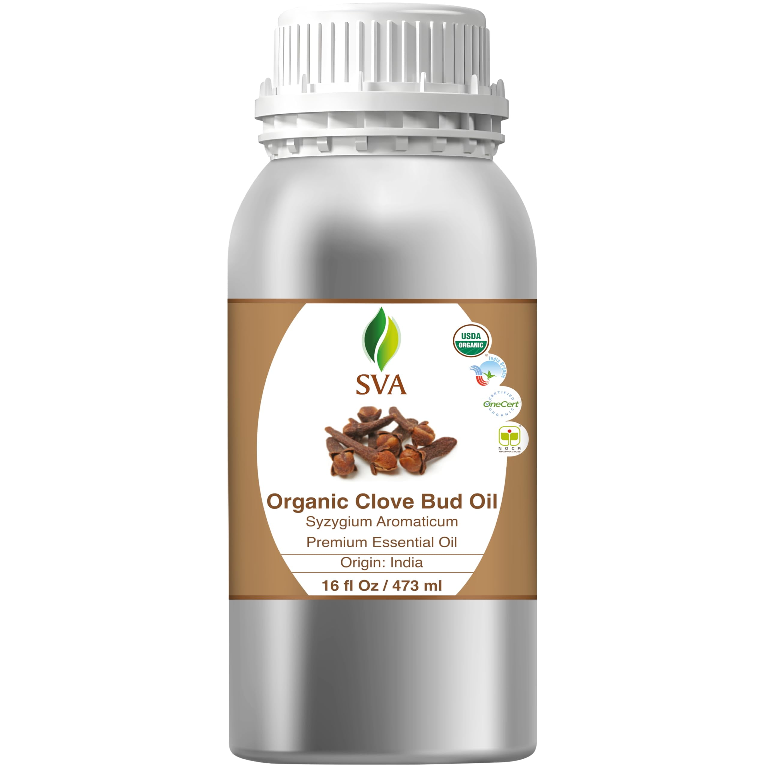 SVA Clove Bud Essential Oil – 16 Fl Oz – 100% Natural Clove Oil - for Diffuser, Hair Care, Face ...