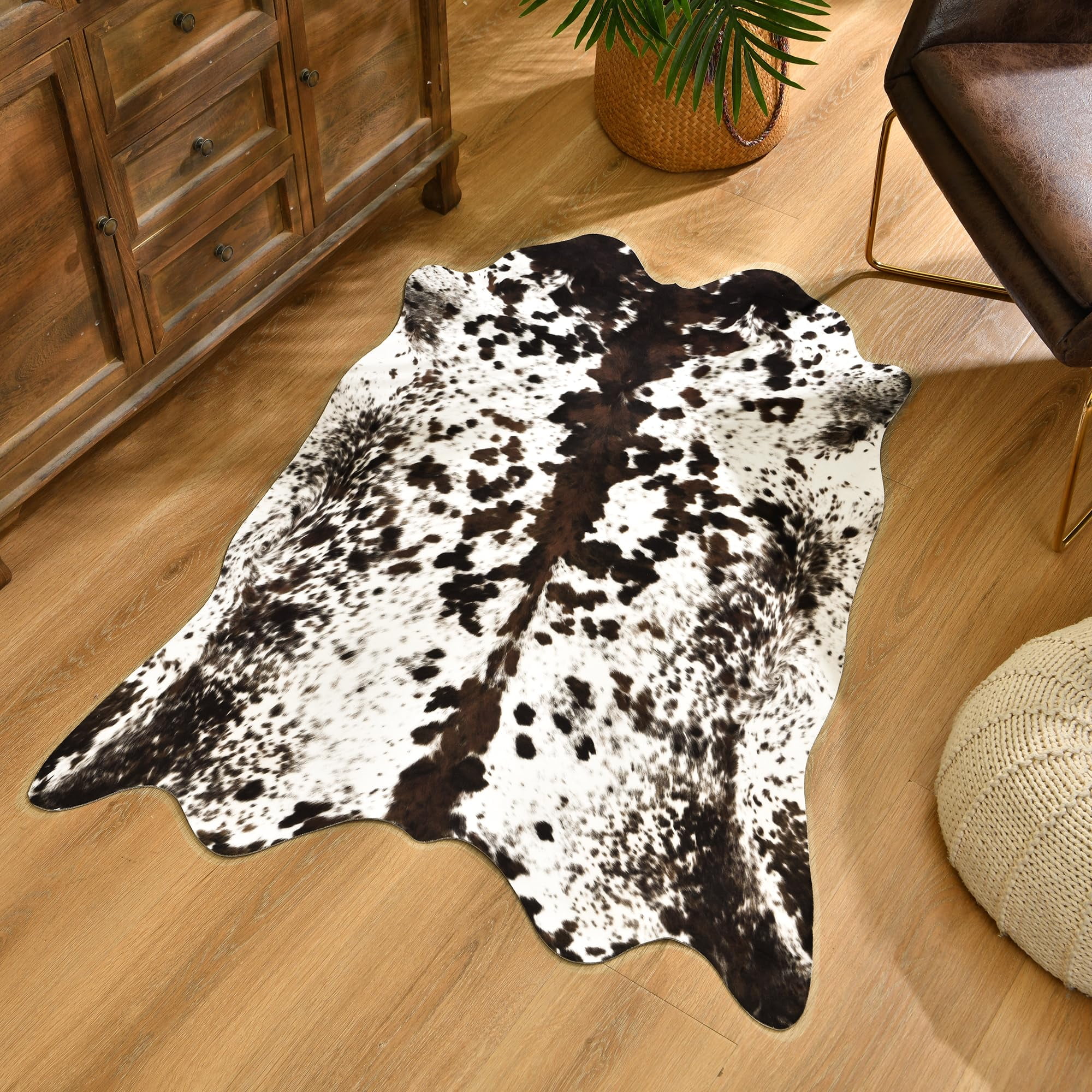 SVATOUCH Premium Cowhide Rug 3 x 4 Feet,Western Decor Faux Cowhide ...
