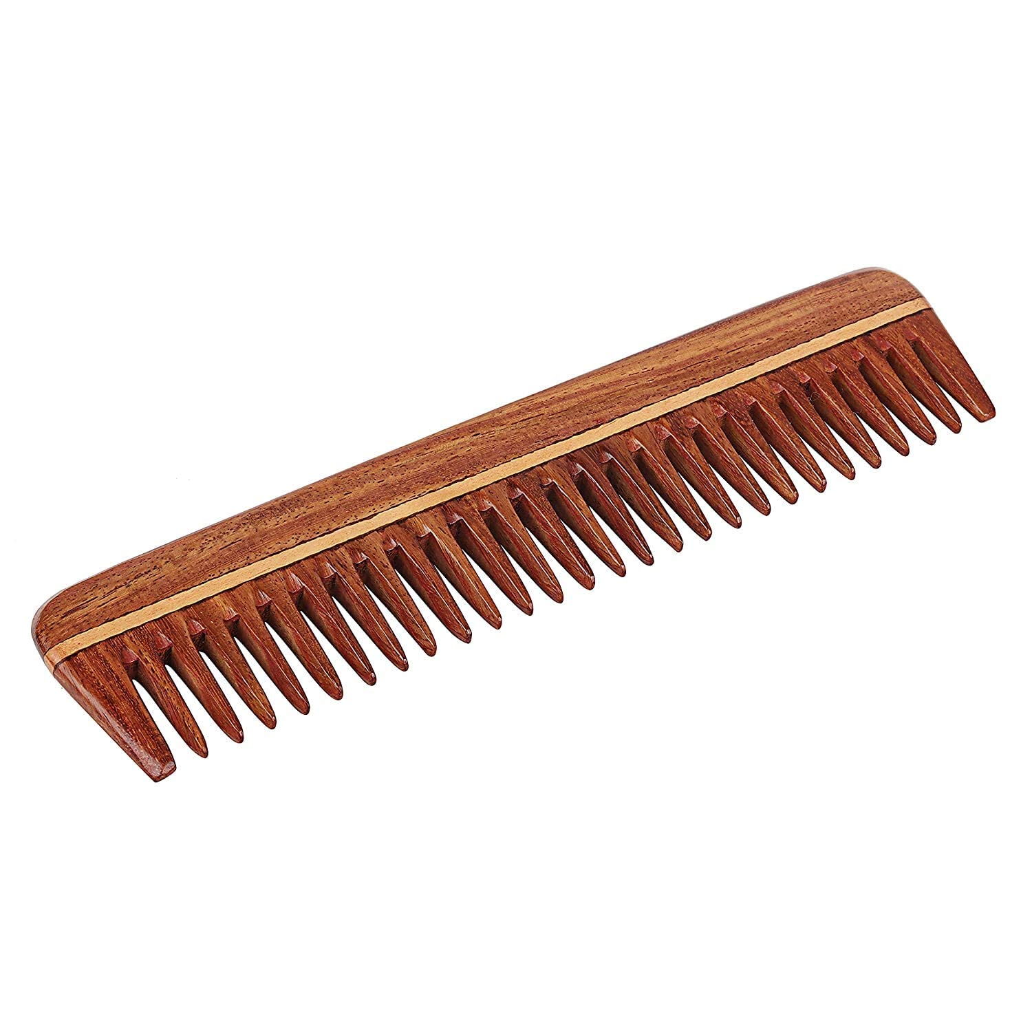 SVATV HANDCRAFTED ROSEWOOD COMB FOR DETANGLING HAIR FOR THICK, CURLY ...