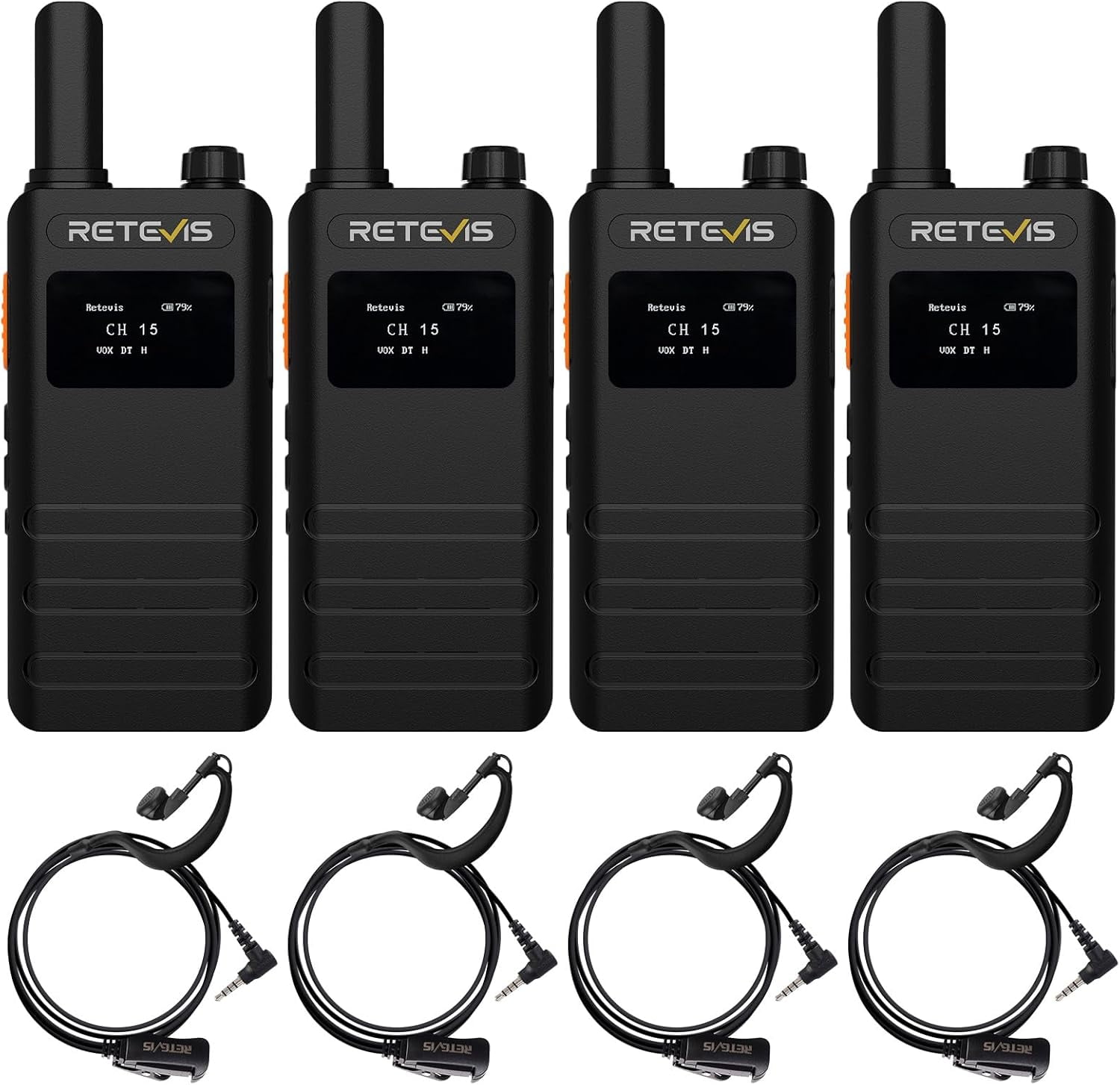 B3S 2 Way Radio, Walkie Talkies with Earpiece, Ultra Thin, 1620mAh ...