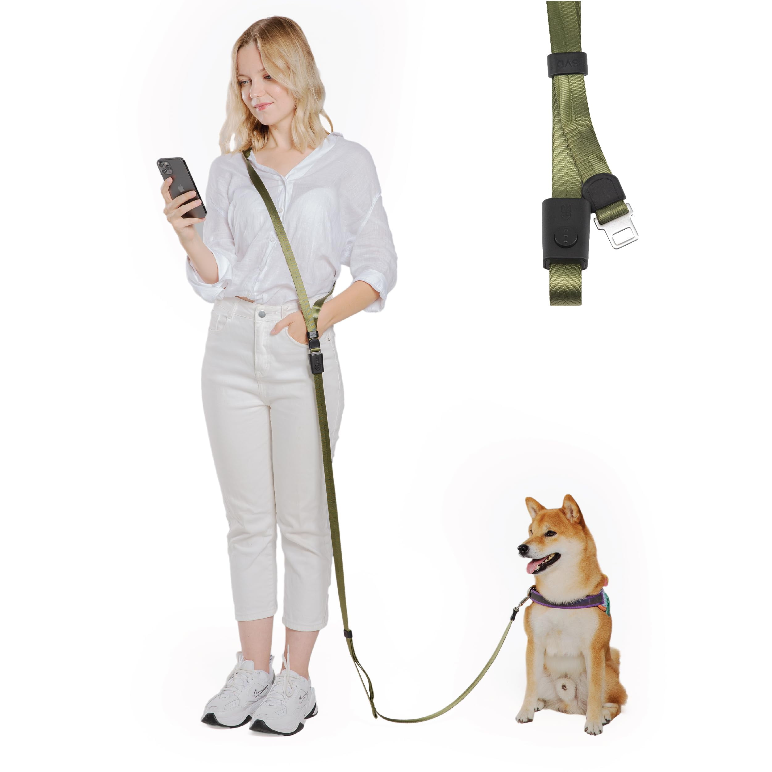 SVD.PET 4-in-1 Hands Free Dog Leash, Versatile Crossbody Dog Leash with ...