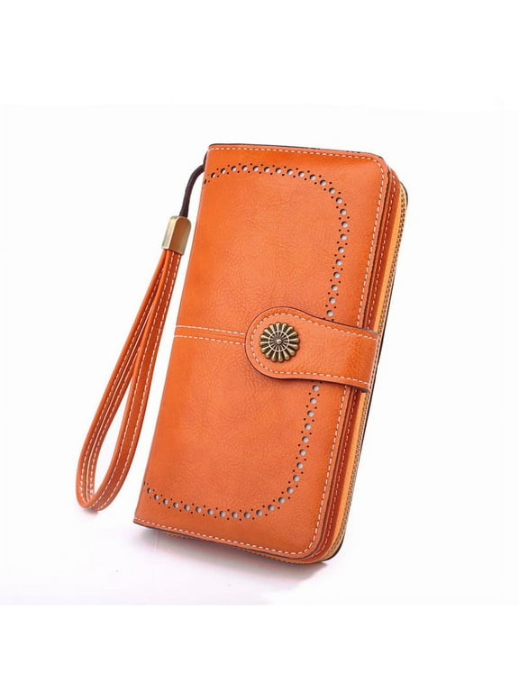 KALUNMA Wallets for Women Genuine Leather Credit Card Holder with RFID Blocking Large Capacity ...