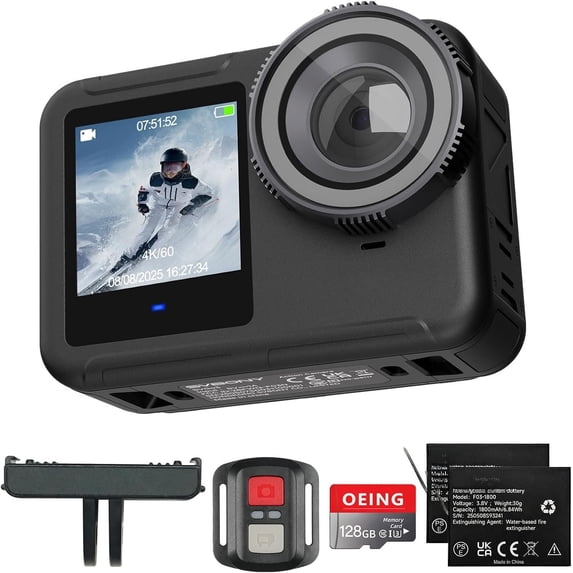 SVGo3 4K60FPS Action Camera Combo with Quick Release Mount, Underwater ...