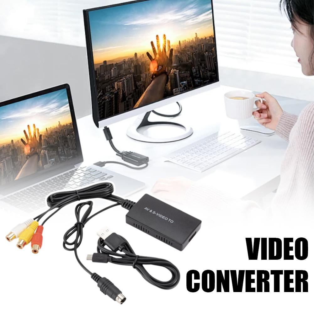 SVIDEO to HDMI Adapter RCA to HDMI Converter AV to HDMI Converter For ...
