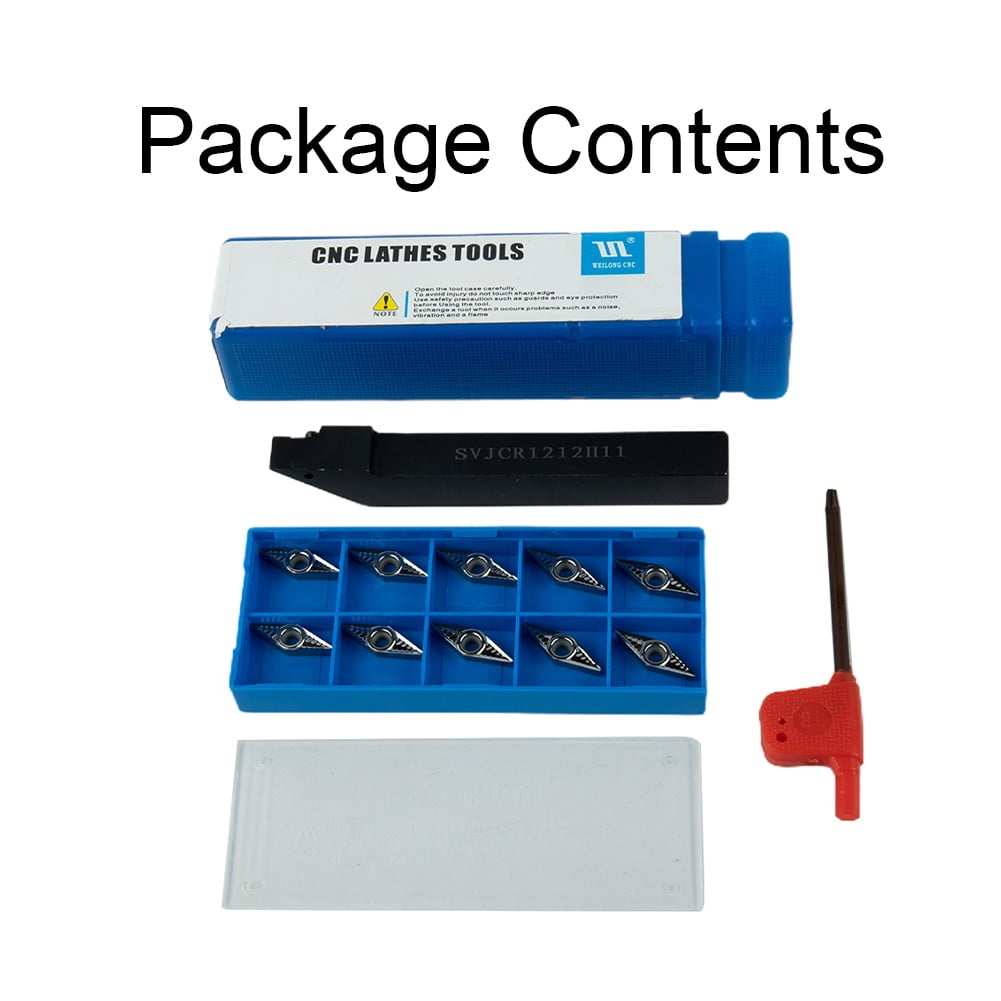 SVJCR1212H11 12×100mm Lathe Turn Tool Holder +VCGT110304-AK H01 ...